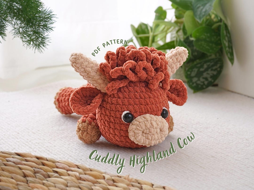 Cuddly Highland Cow Crochet Pattern, Amigurumi Crochet Pattern ...
