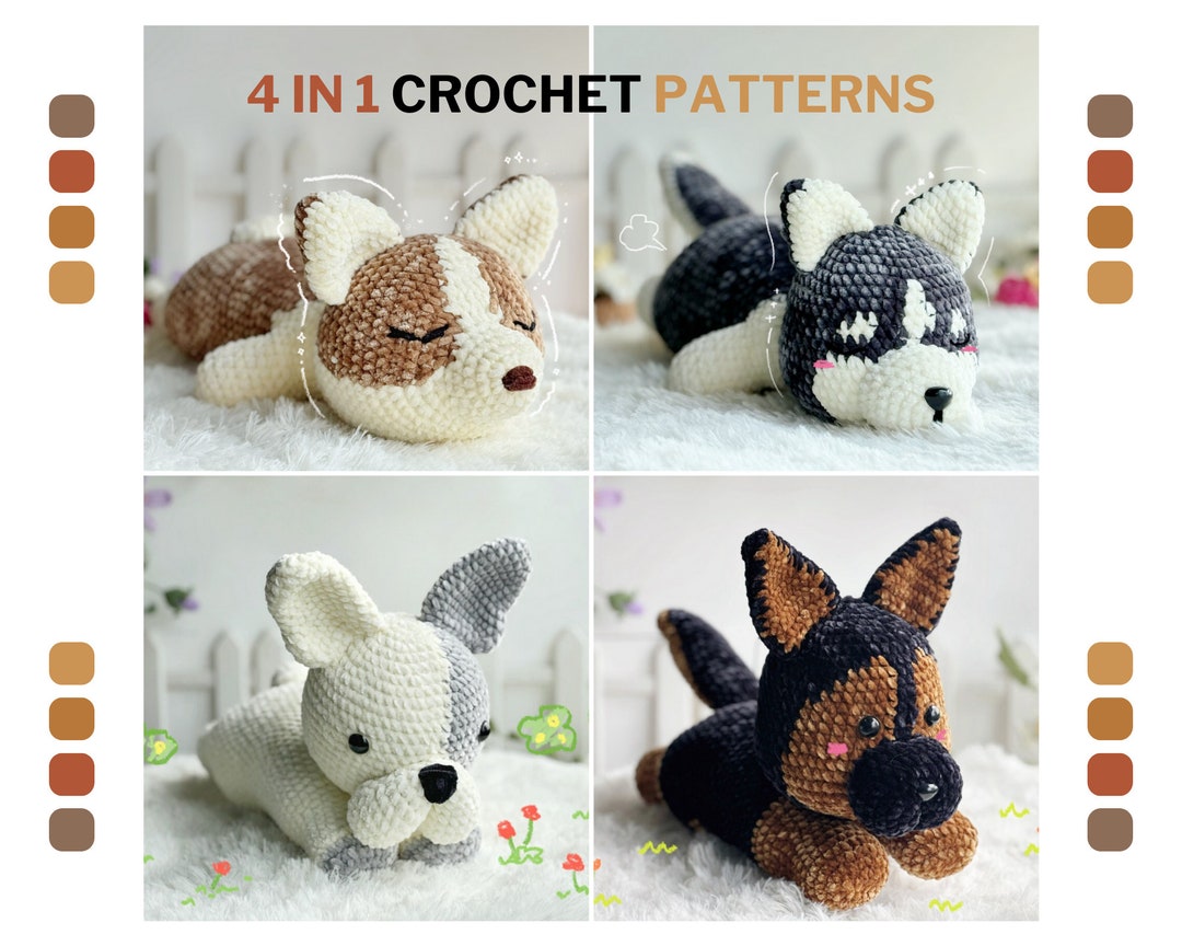 Dogs Crochet Patterns, Corgi Crochet Pattern, German Shepherd Crochet ...