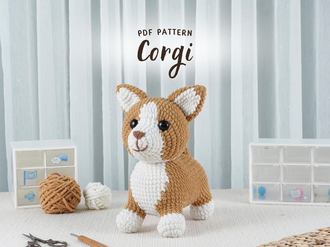 Corgi Crochet Pattern, Amigurumi Crochet Pattern, Puppy Crochet Pattern ...