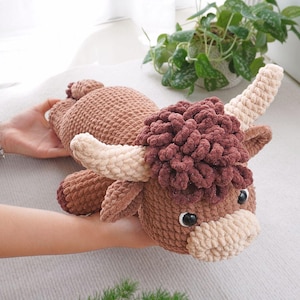 Cuddly Highland Cow Crochet Pattern, Amigurumi Crochet Pattern ...