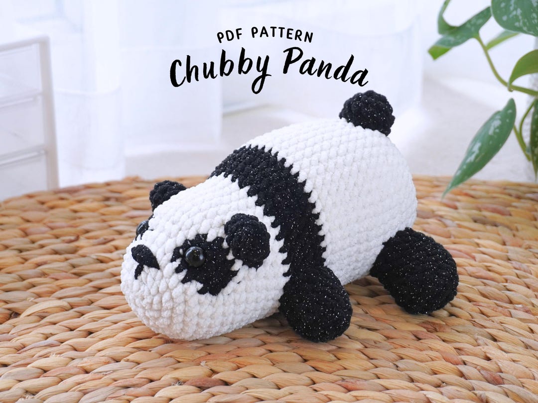 Chubby Panda Crochet Pattern, Amigurumi Crochet Pattern, Stuffed Animal Crochet Pattern, Panda ...