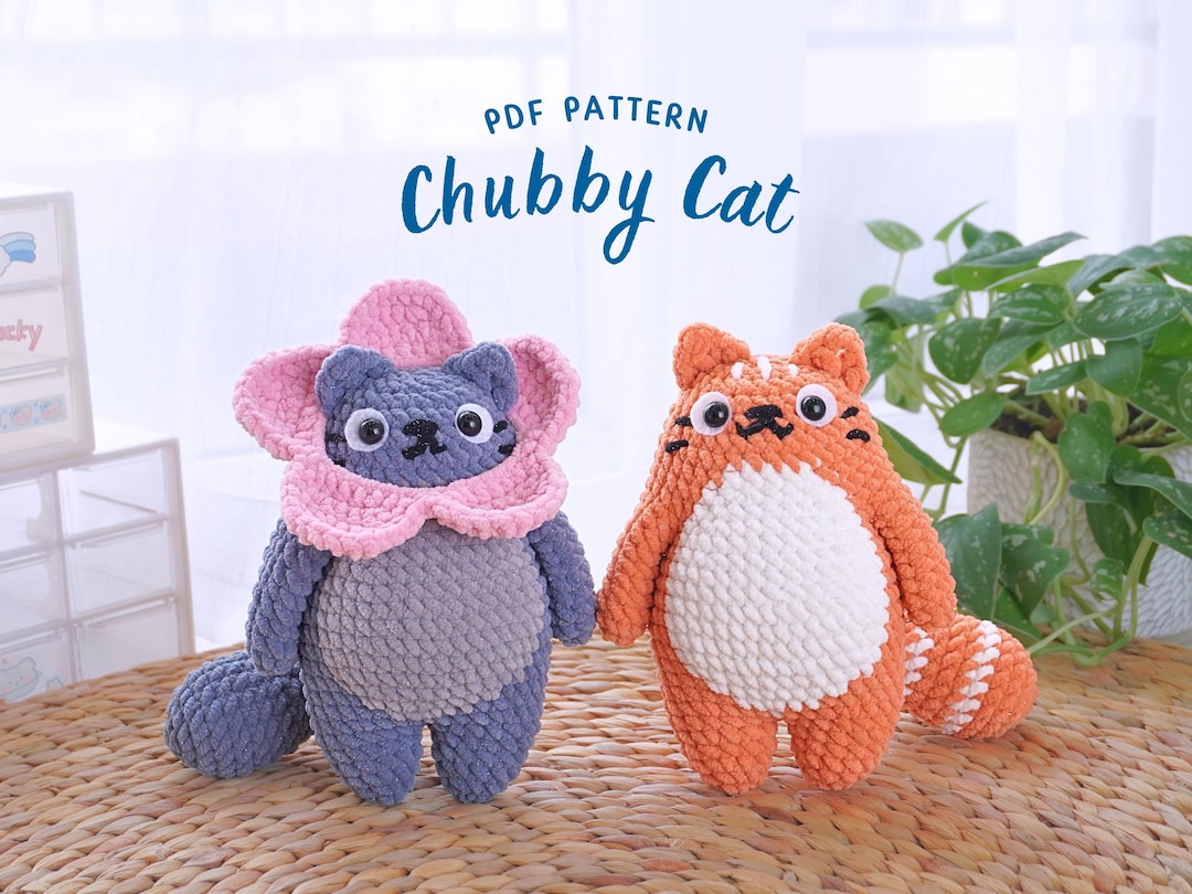 Chubby Cat Crochet Pattern, Amigurumi Crochet Pattern, Handmade ...