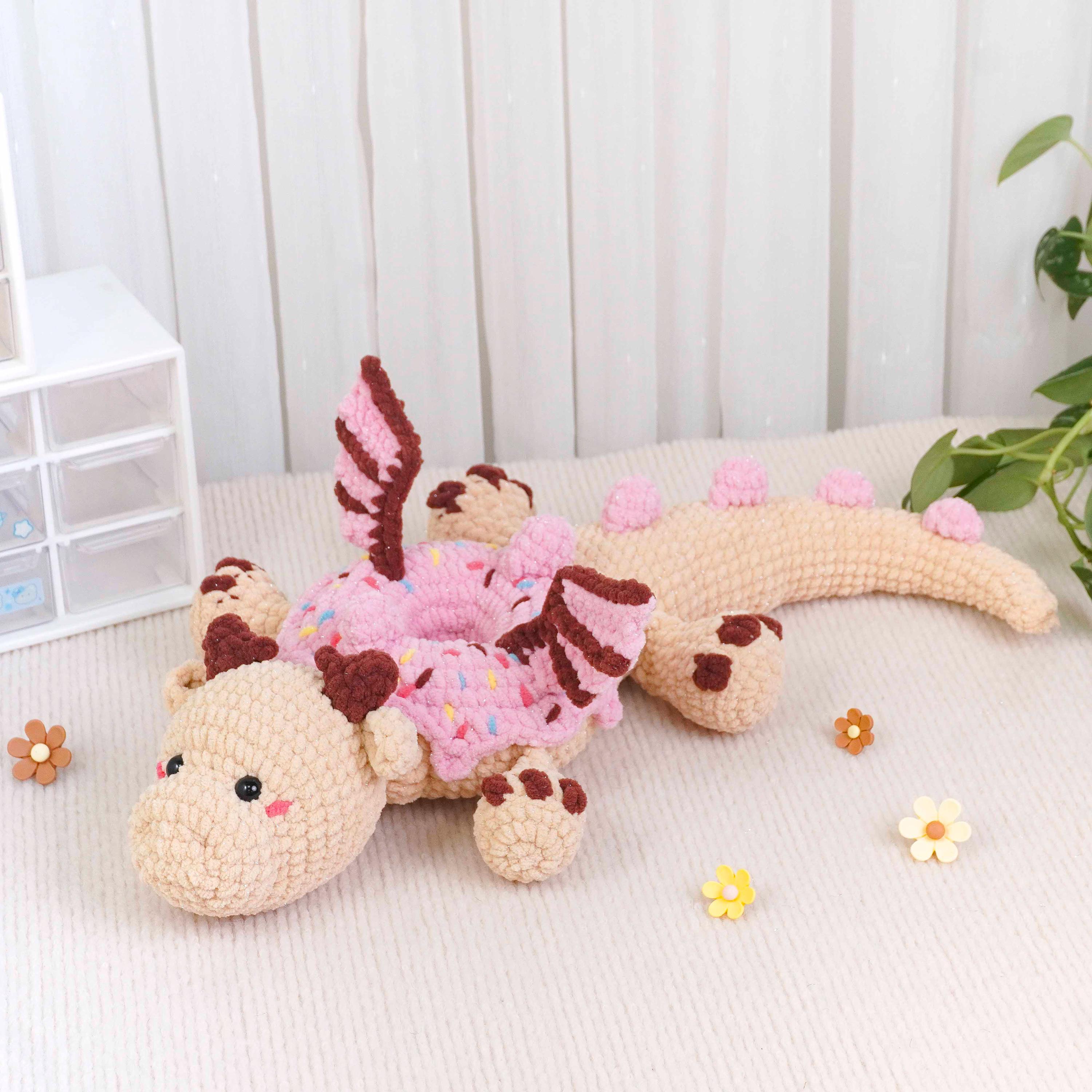 Sweet Treat Dragon Crochet Patterns Bundle, Donut Dragon Pattern, Cocoa ...
