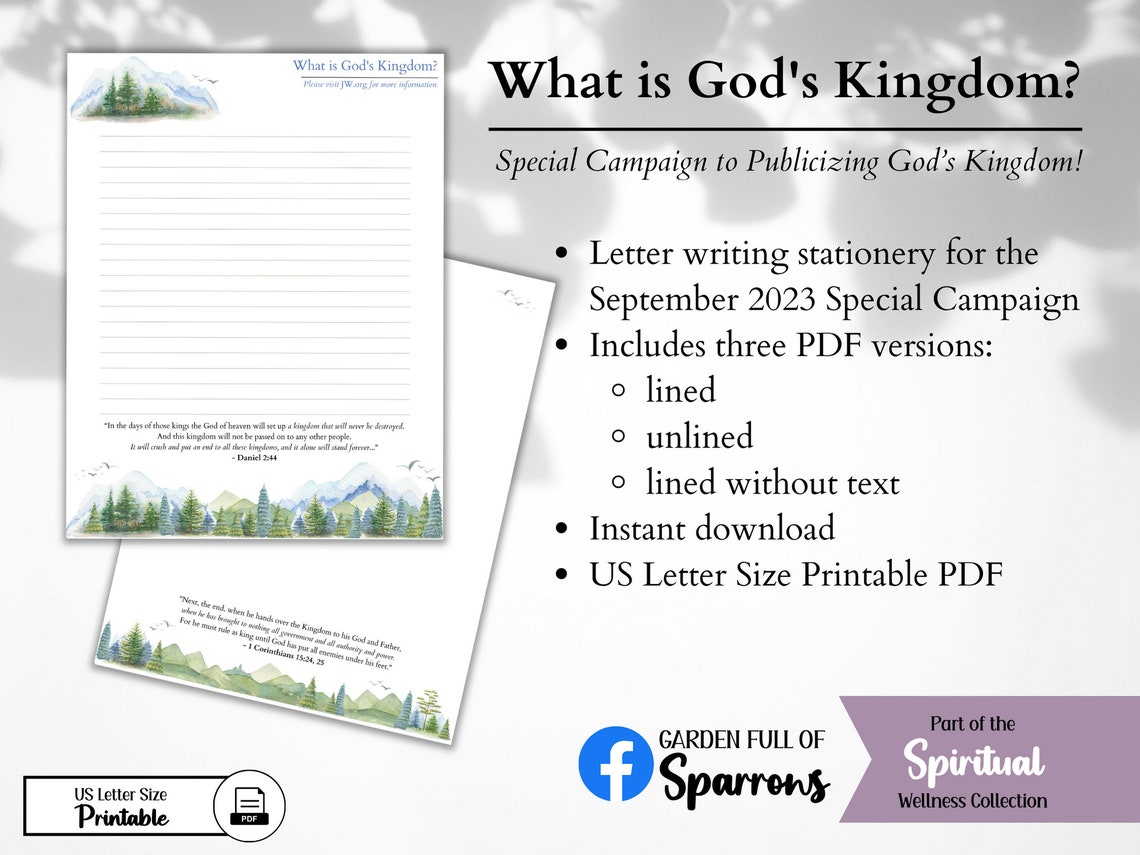 JW September 2023 Special Campaign Letter Writing JW - Etsy Australia