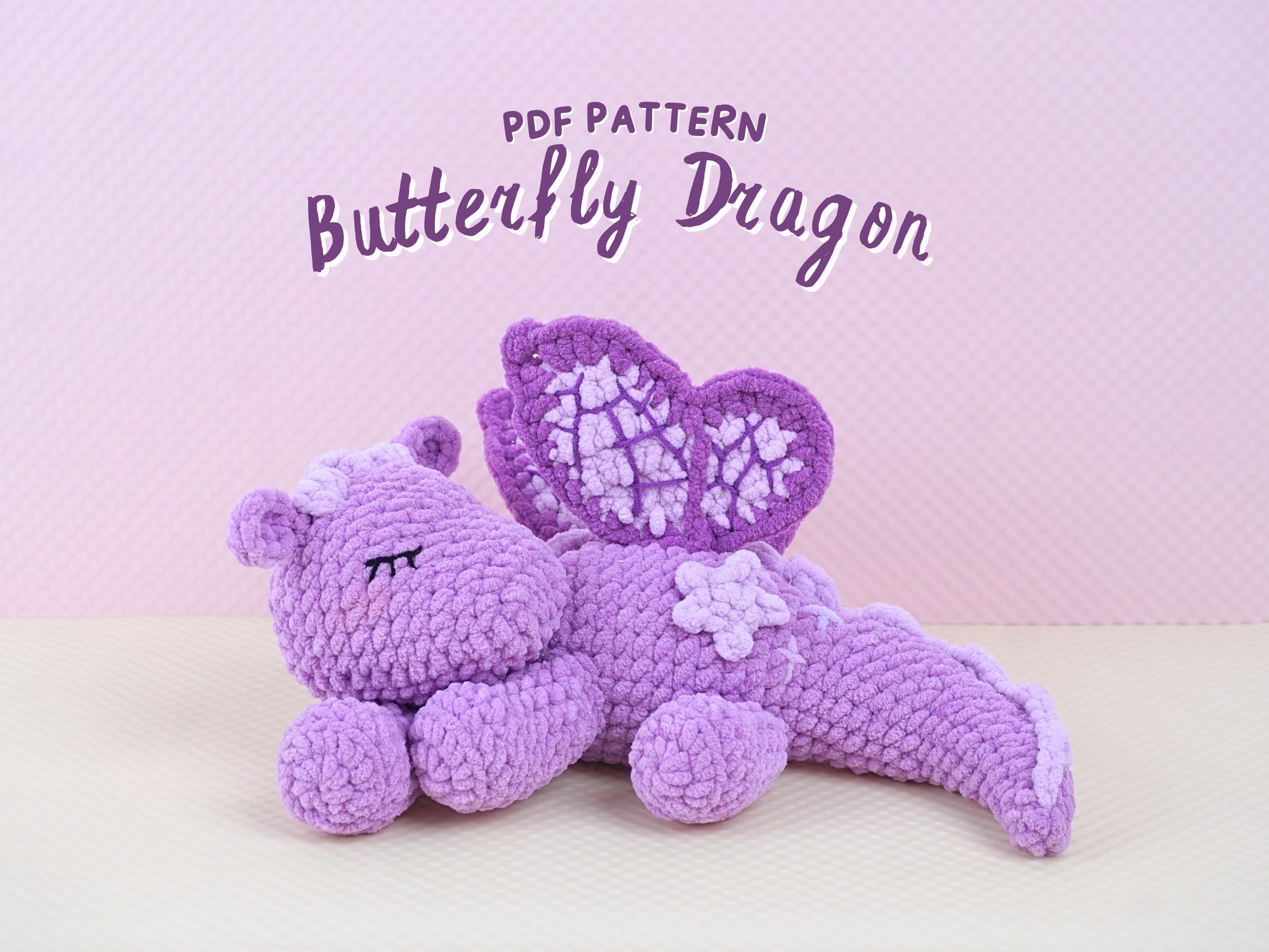 Sleeping Butterfly Dragon Crochet Pattern, Amigurumi Crochet Pattern ...