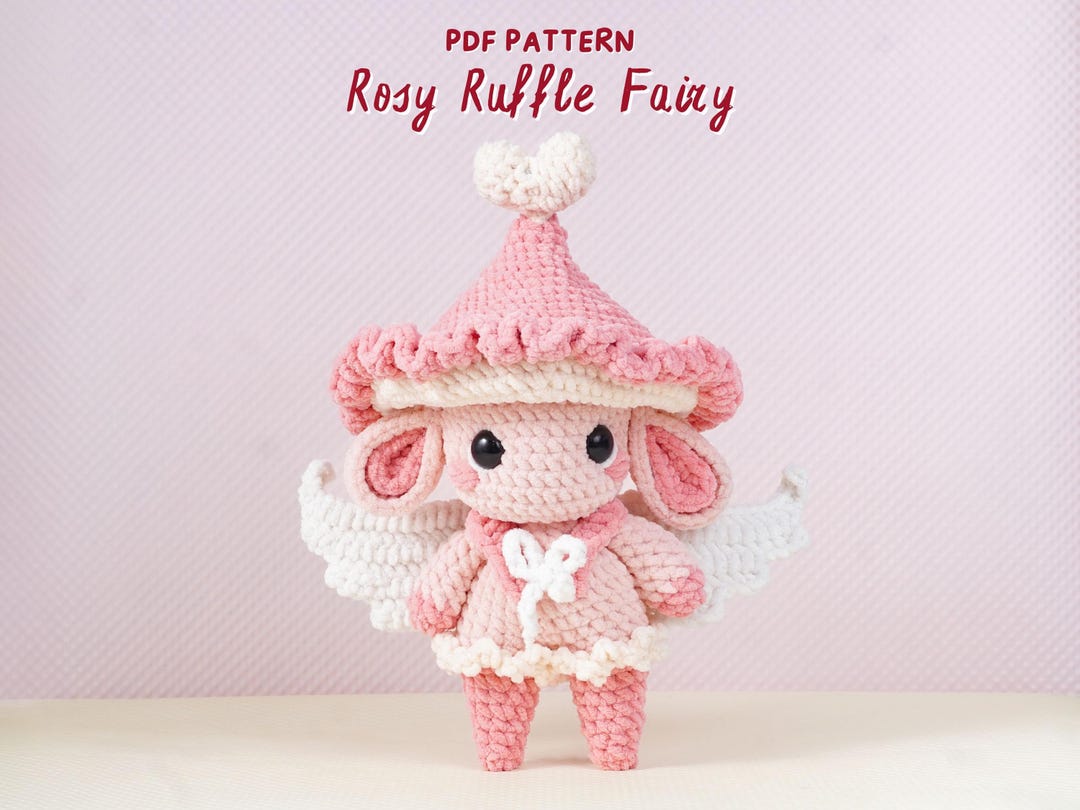 Rosy Ruffle Fairy Crochet Pattern, Elegant Fairy Decor Design, Floral ...
