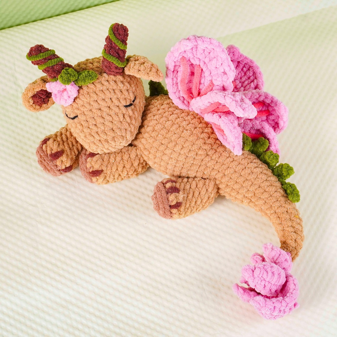 Spring Dragon Crochet Pattern, Amigurumi Dragon PDF Pattern, Fantasy ...