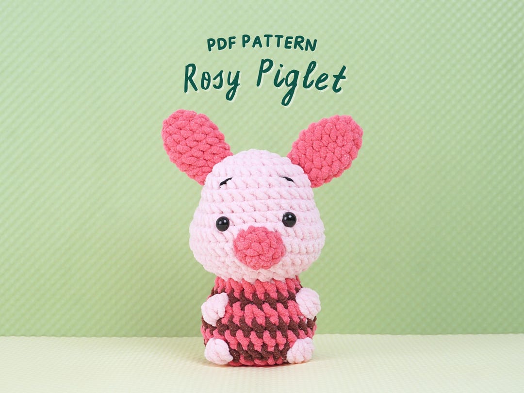 Rosy Piglet Crochet Pattern, Amigurumi Crochet Pattern, Stuffed Animal ...