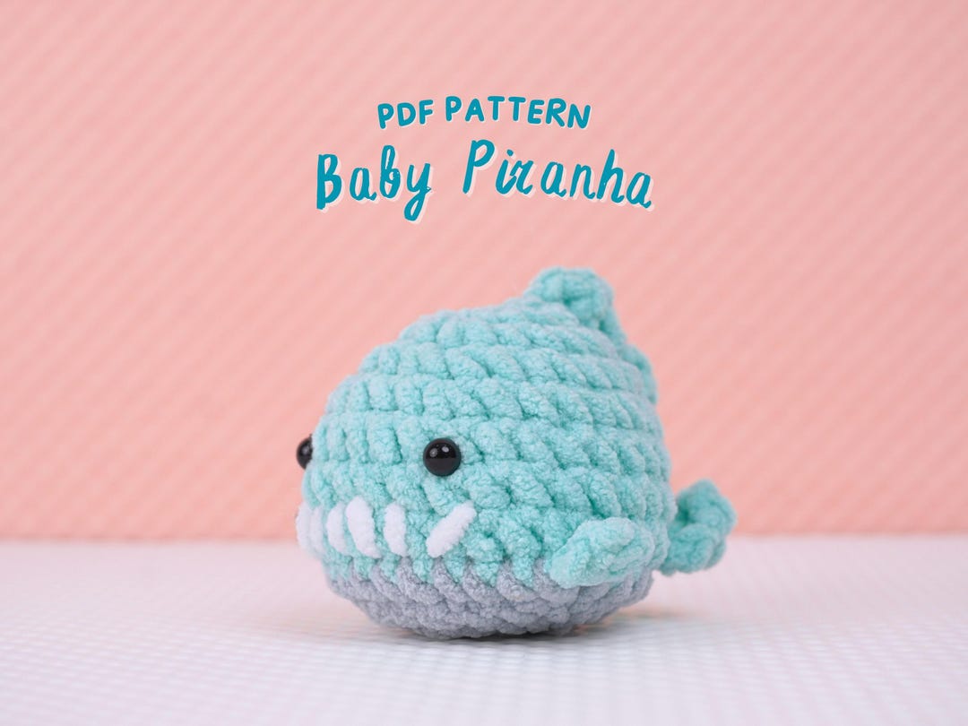 Baby Piranha Crochet Pattern, Stuffed Sea Animals Crochet Pattern ...