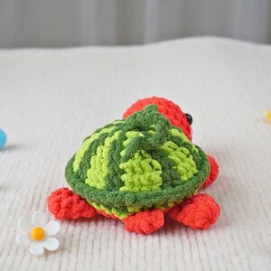Watermelon Turtles Crochet Pattern, Fruit Turtles Amigurumi Set, No Sew ...