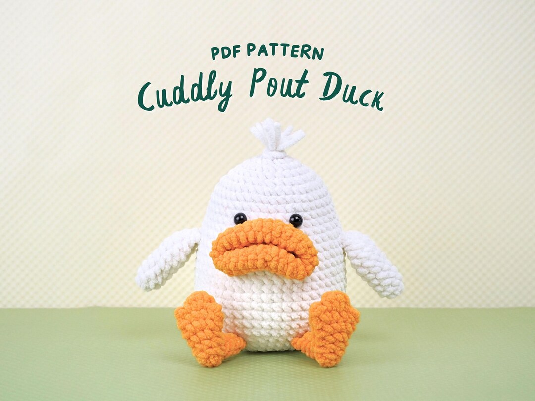 Cuddly Pout Duck Crochet Pattern, Amigurumi Crochet Pattern, Stuffed ...