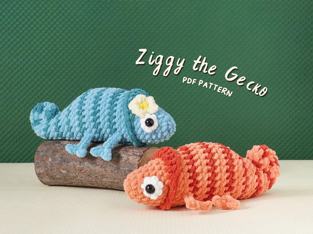 Ziggy the Gecko Low Sew Crochet Pattern, Amigurumi Crochet Pattern ...