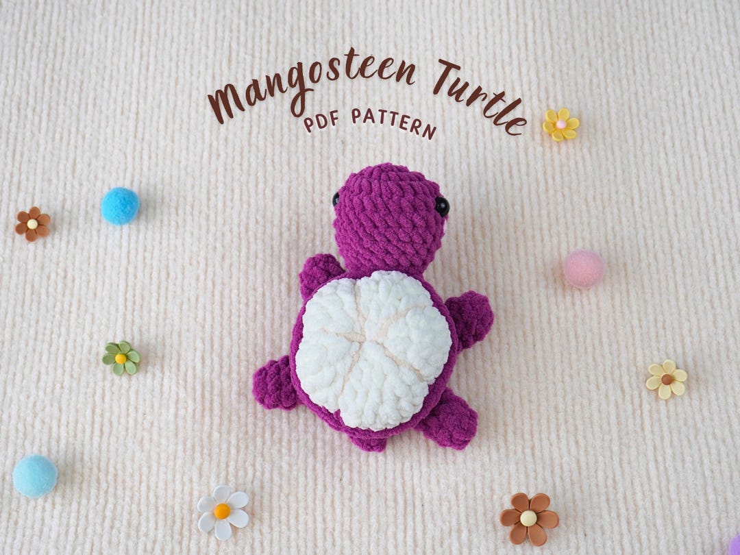 Mangosteen Turtles Crochet Pattern, Fruit Turtles Amigurumi Set, No Sew ...