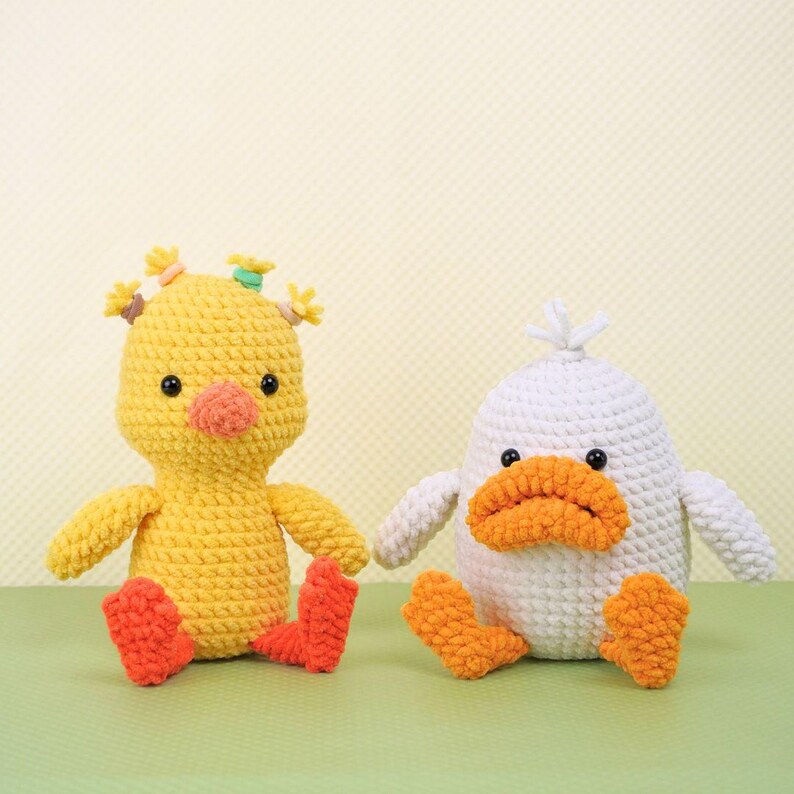 Cheerful Quackies Crochet Patterns Bundle | Cuddly Pout Duck Pattern ...