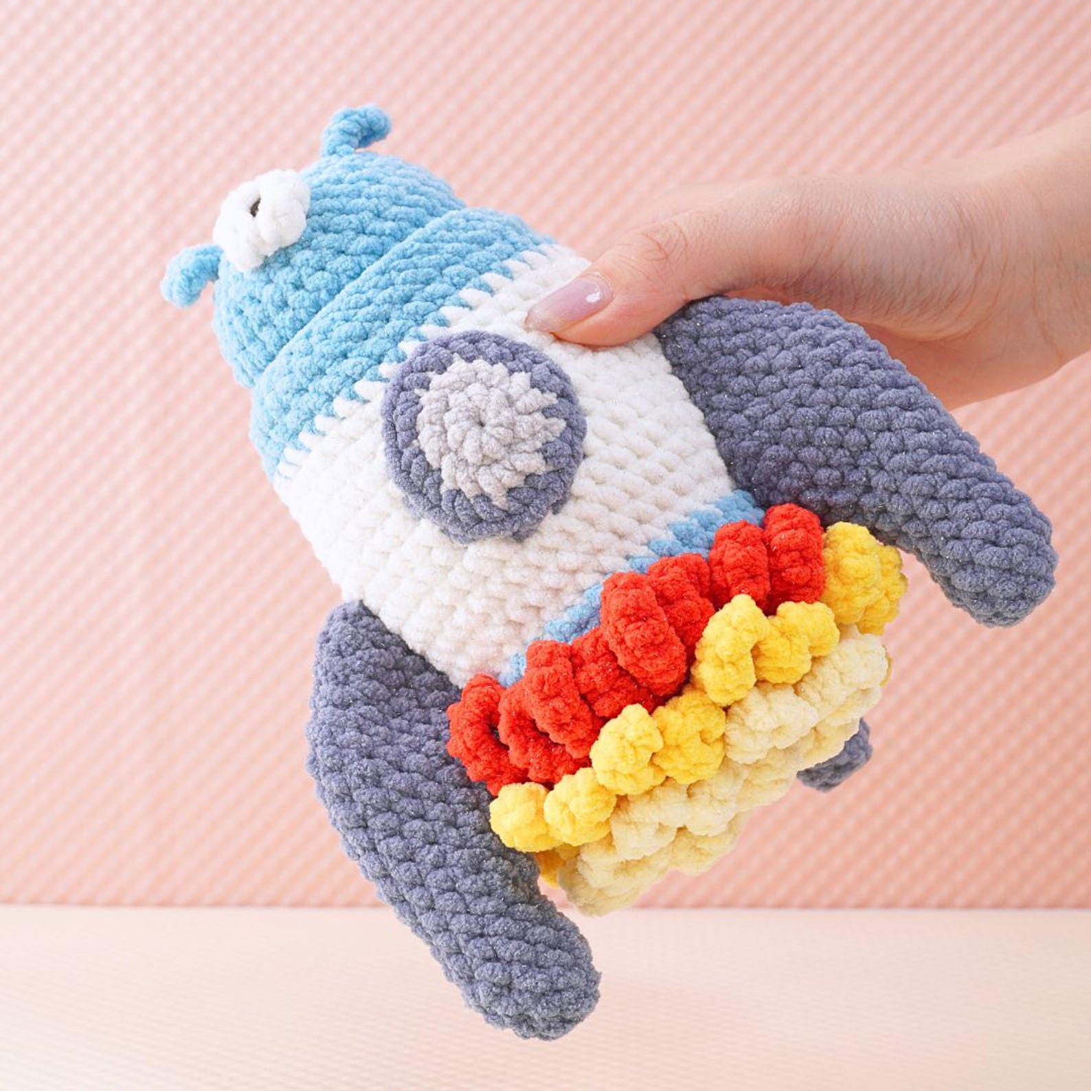 Spaceship Crochet Pattern, Low Sew Amigurumi Crochet Patterns ...
