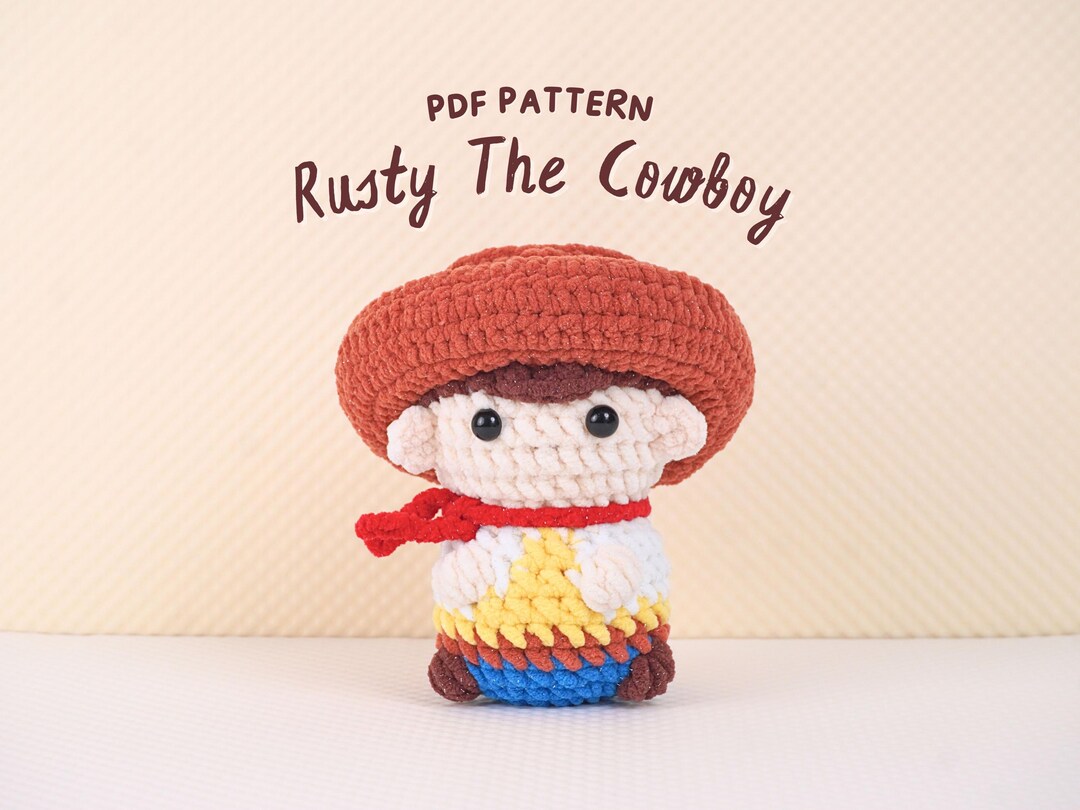 Rusty the Cowboy Crochet Pattern, Amigurumi Crochet Pattern, Stuffed ...