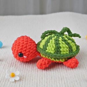 Watermelon Turtles Crochet Pattern, Fruit Turtles Amigurumi Set, No Sew ...