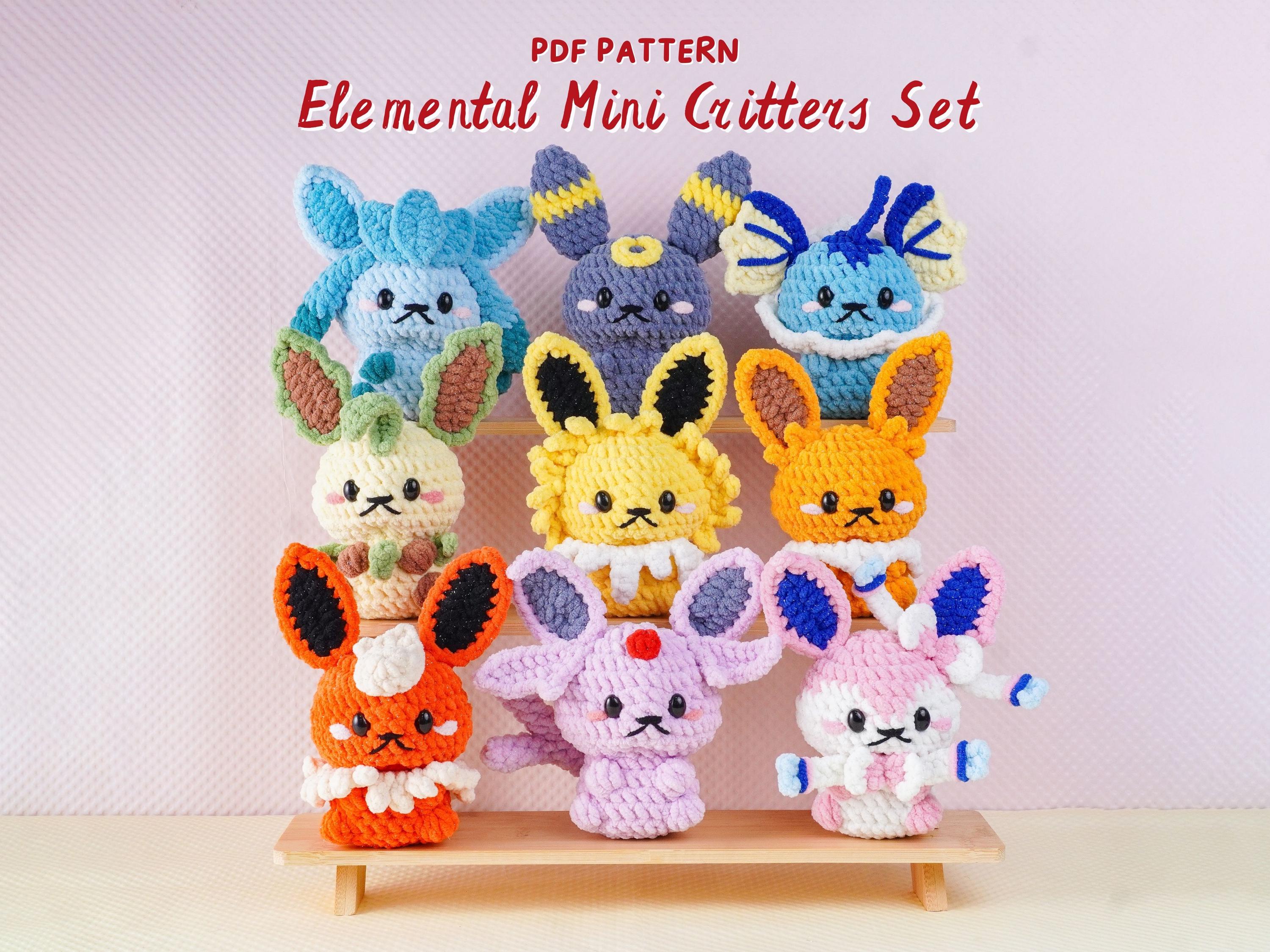 Elemental Mini Critters Crochet Patterns Bundle, Dark Pattern, Water ...