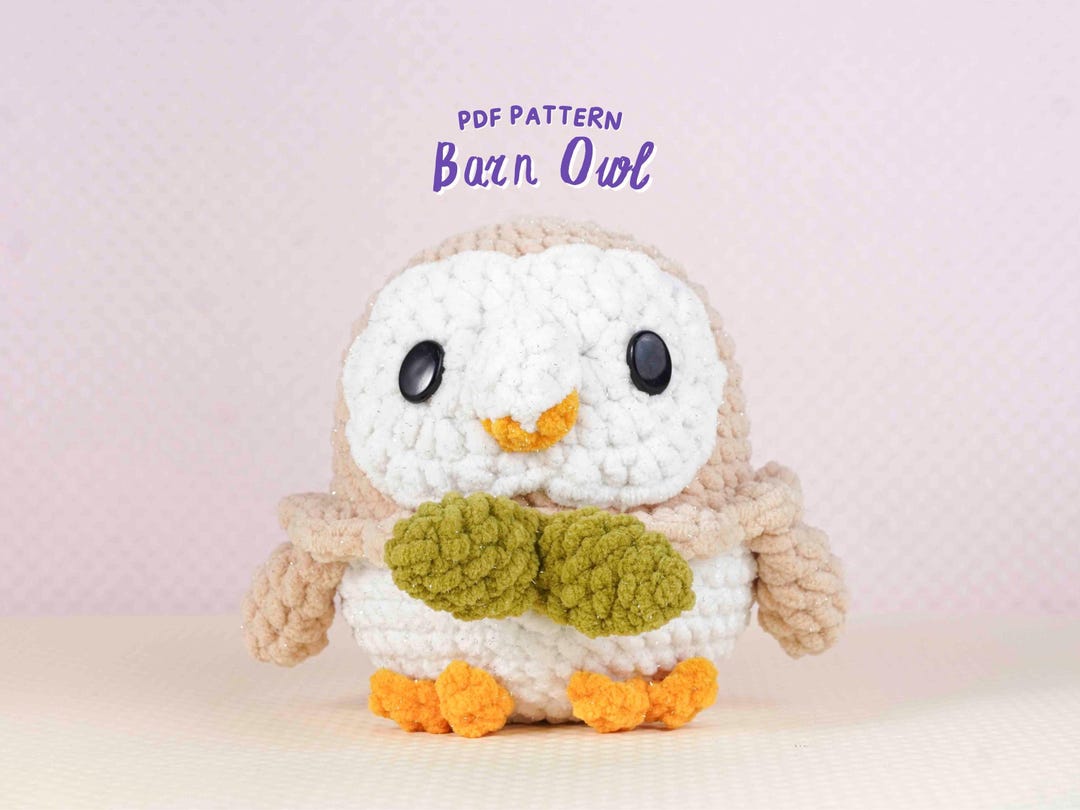 Barn Owl Crochet Pattern, Amigurumi Crochet Pattern, Stuffed Animal ...