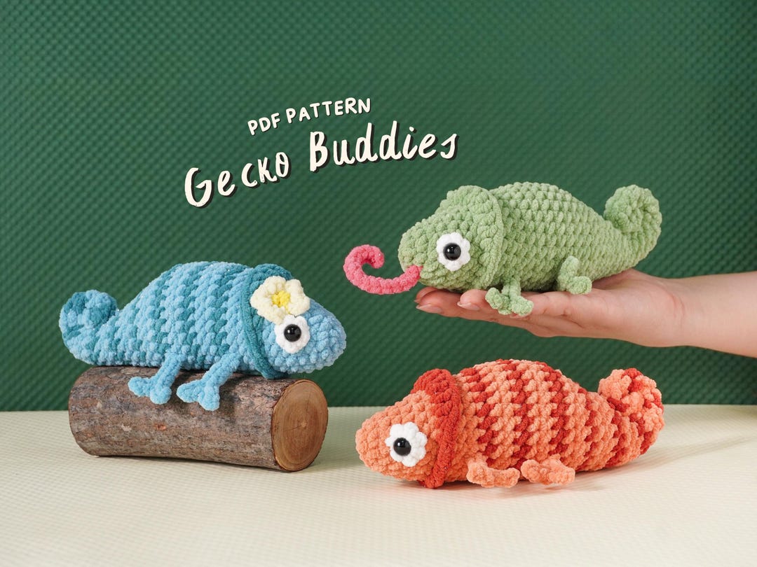 Gecko Buddies Crochet Patterns Bundle | Gus the Gecko Pattern, Ziggy ...