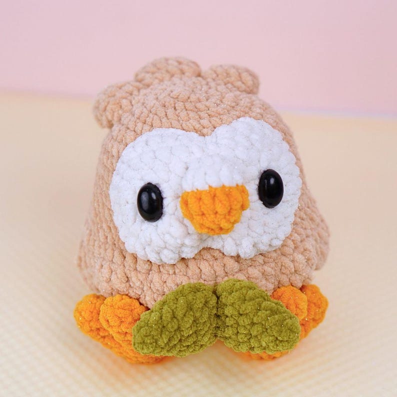 Leafy Owl Crochet Pattern, Stuffed Animal Crochet Pattern, Amigurumi ...