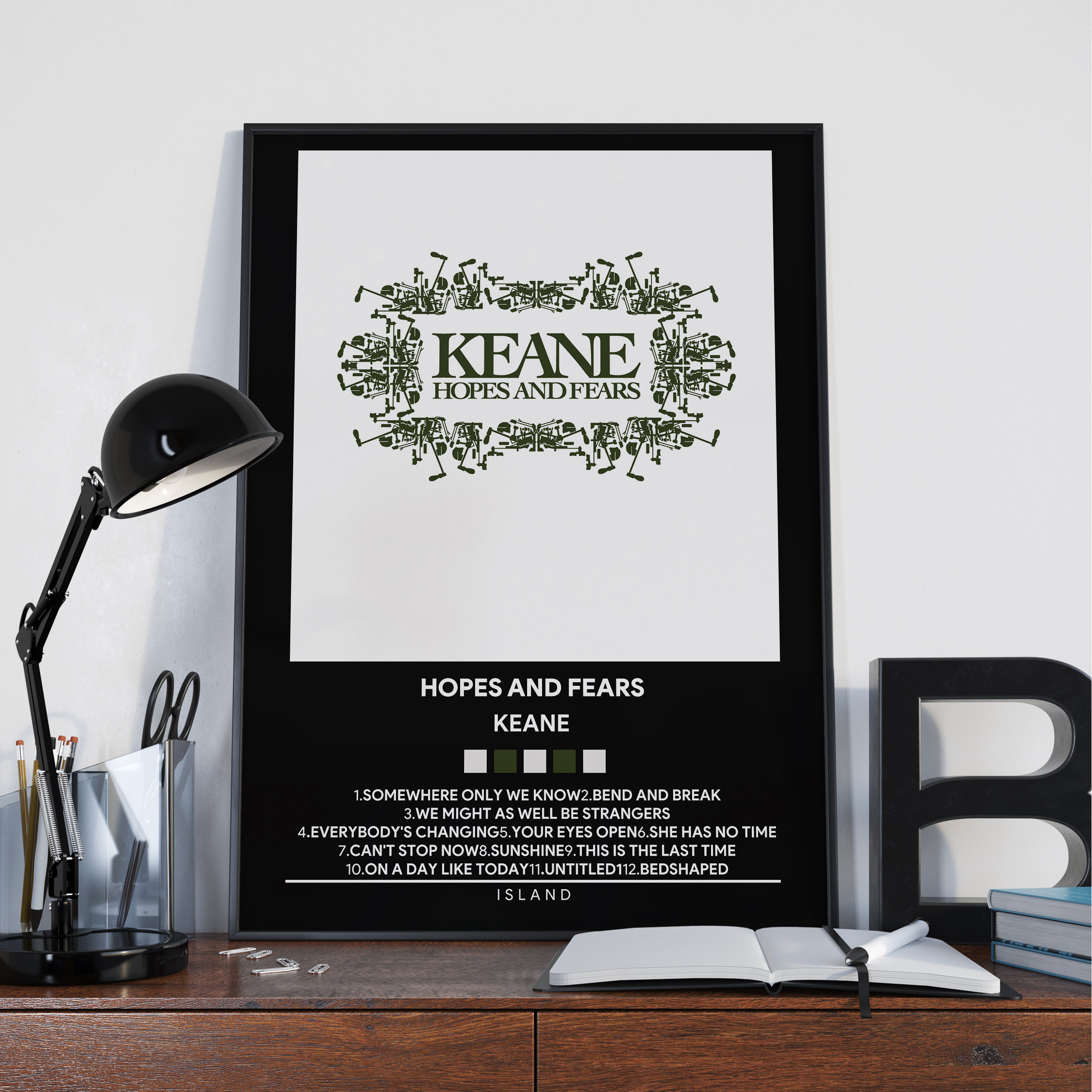 Keane Hopes and Fears Album Cover Poster, Keane Album Poster Print ...