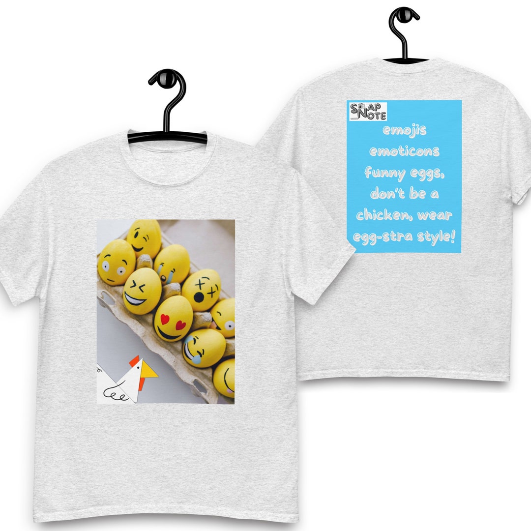 Emojis Emoticons Humorous T-shirt Classic Fit 100 Percent Heavy Cotton ...