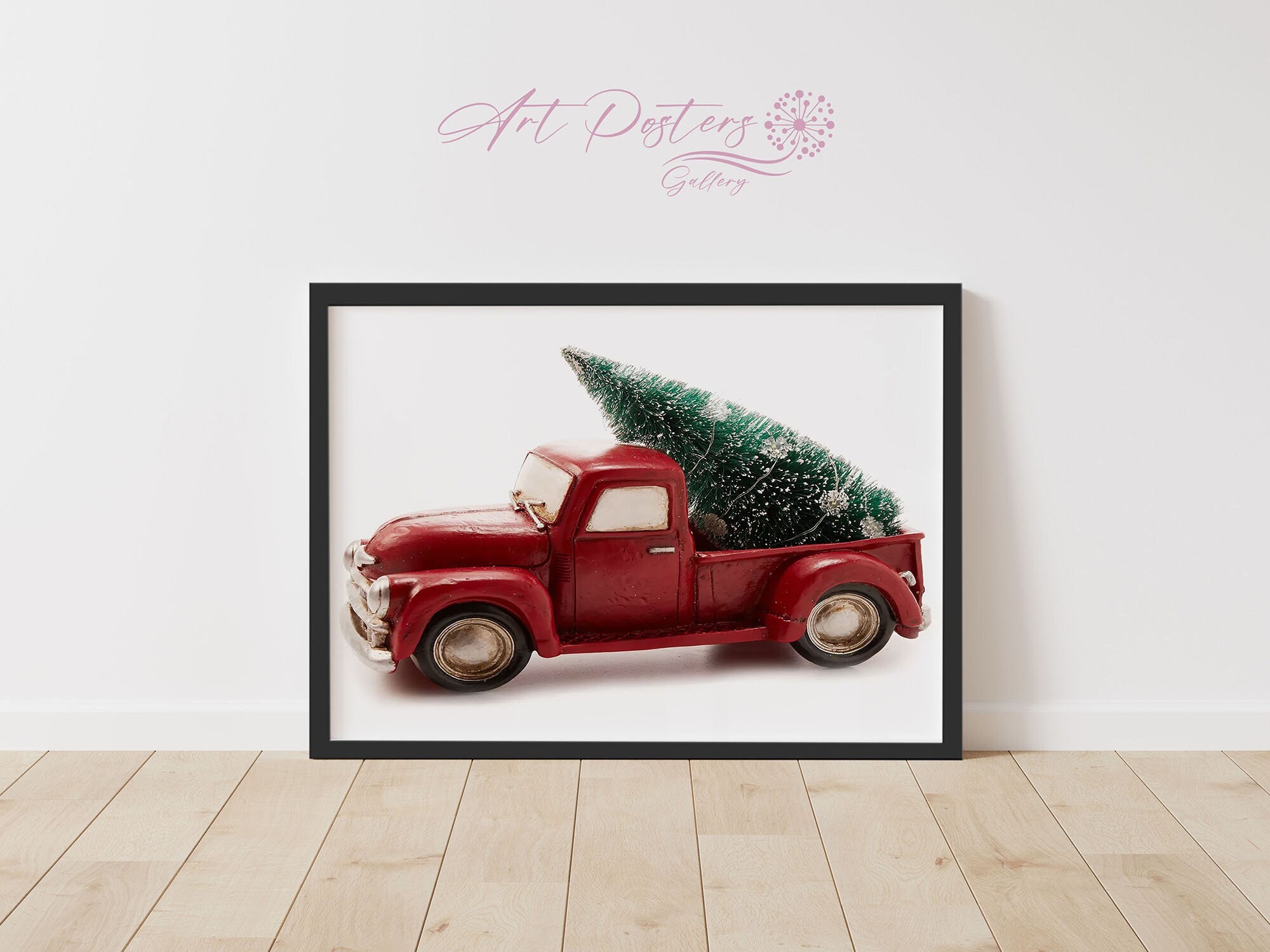 Christmas Clipart, Farm Truck Clipart, Red Truck Clipart, Winter ...