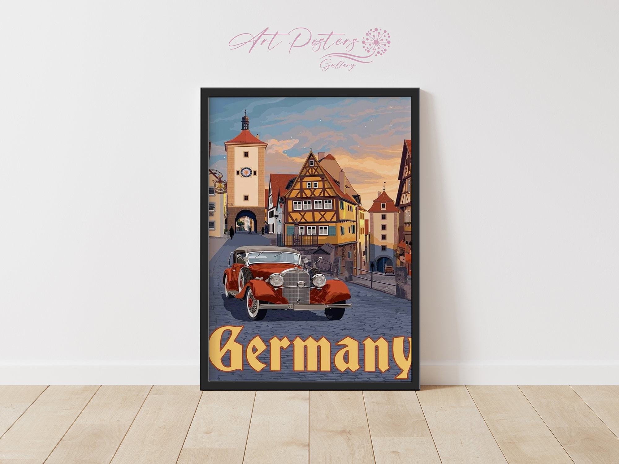 Vintage Poster of Germany,travel Poster,wall Art Print,deutschland ...