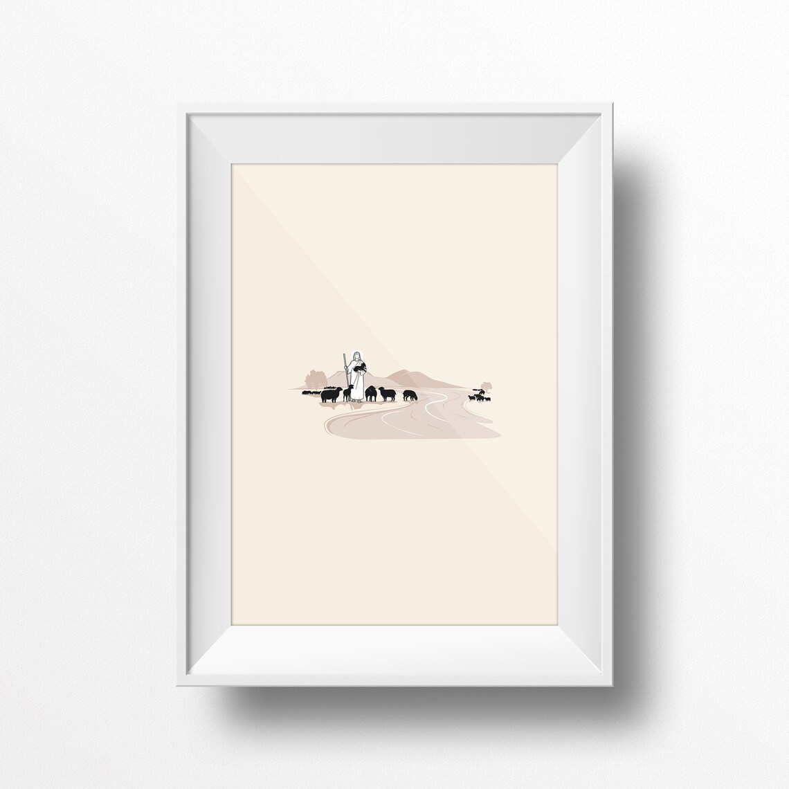 Psalm 23 the Lord is My Shepherd Beige Boho Tan Modern - Etsy