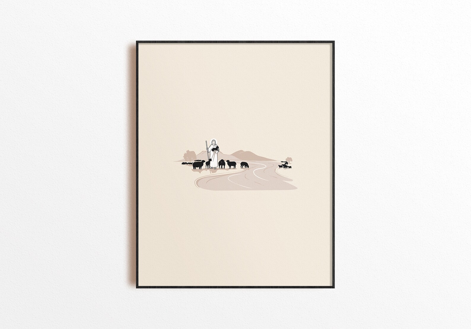 Psalm 23 the Lord is My Shepherd | Beige Boho Tan Modern Minimalist ...