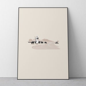 Psalm 23 the Lord is My Shepherd | Beige Boho Tan Modern Minimalist ...