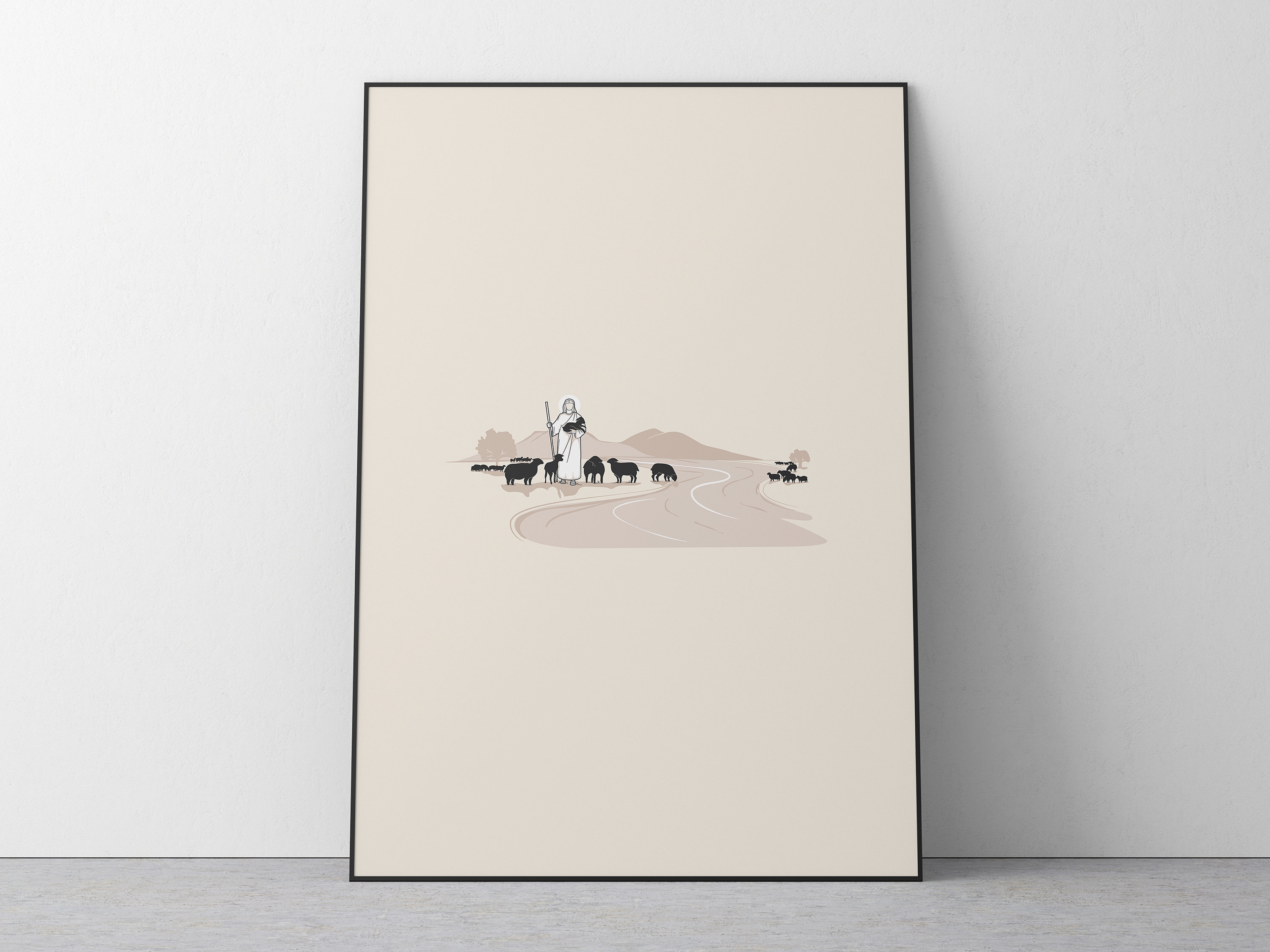 Psalm 23 the Lord is My Shepherd | Beige Boho Tan Modern Minimalist ...