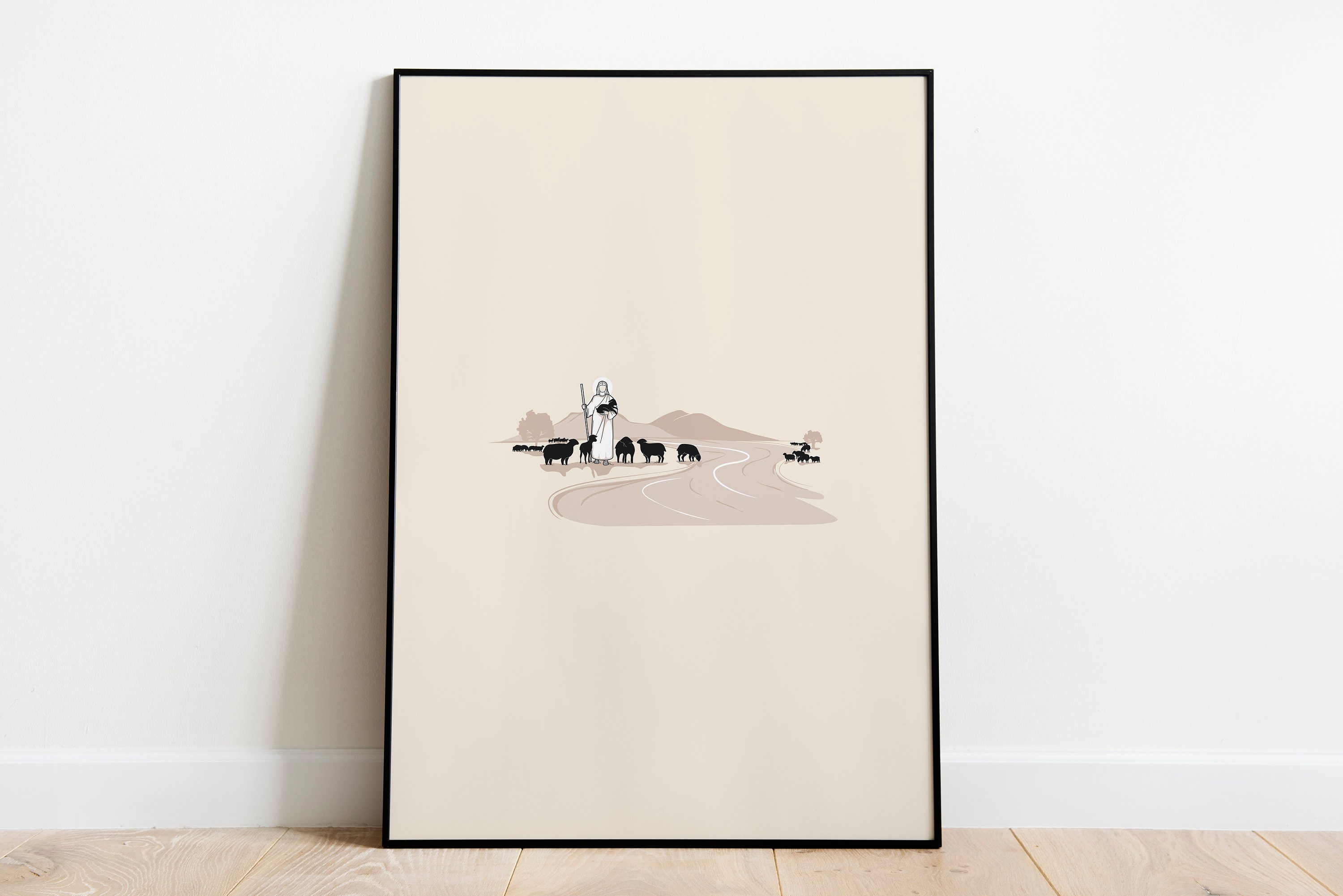 Psalm 23 the Lord is My Shepherd | Beige Boho Tan Modern Minimalist ...