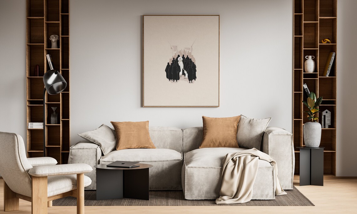 Jesus Heals Woman Christian Art Prints | Modern Minimal Digital ...