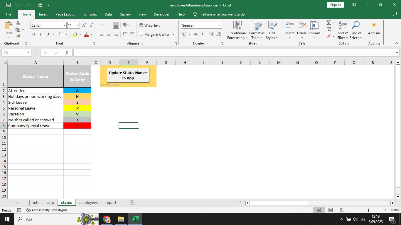 Excel VBA Employee Attendance App - Etsy