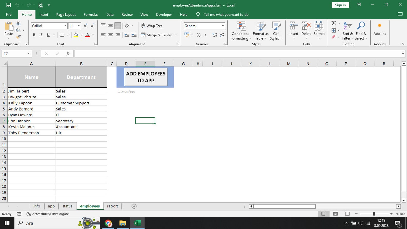 Excel VBA Employee Attendance App - Etsy