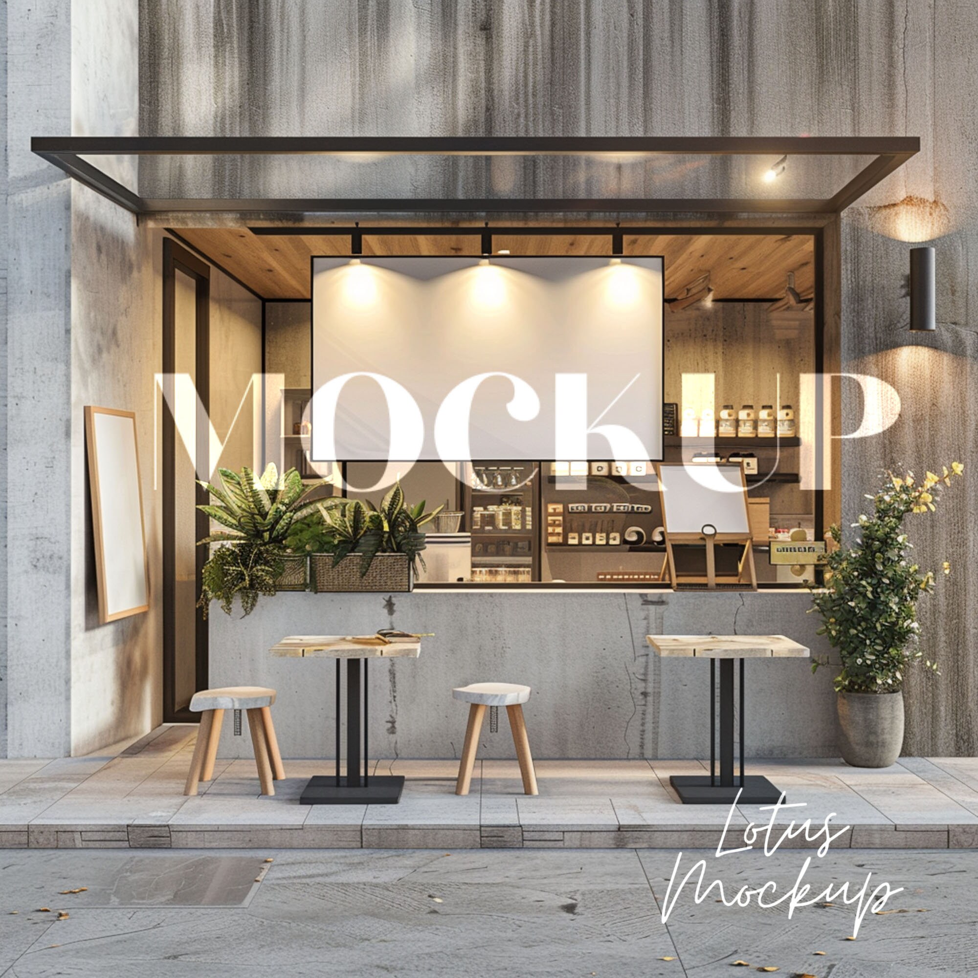 Modern Shop Front Poster Mockup. We Are Proud to Introduce Our Modern ...