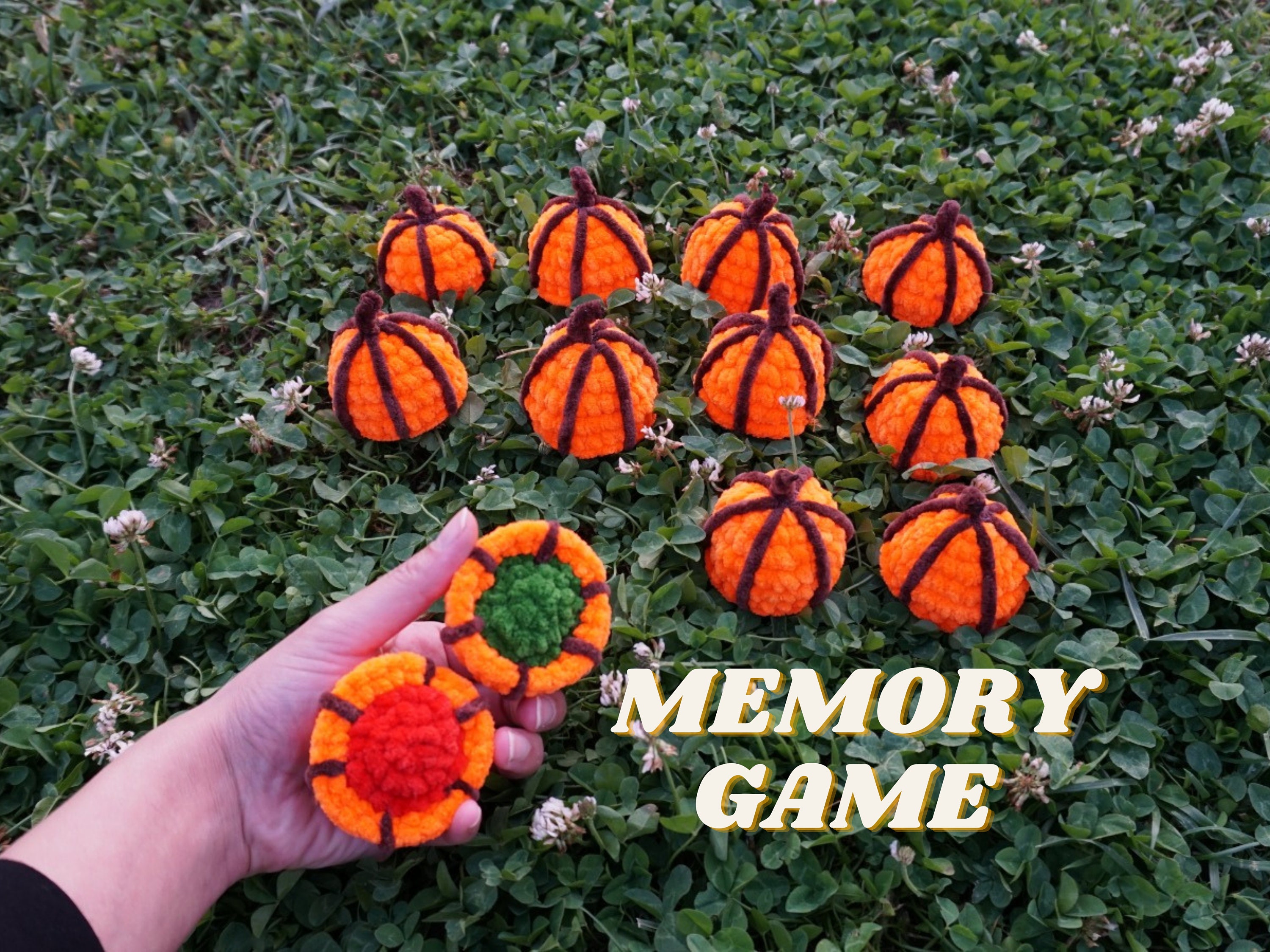 Pumpkin Memory Game Crochet Memory Game Pattern Halloween Gift Crochet ...