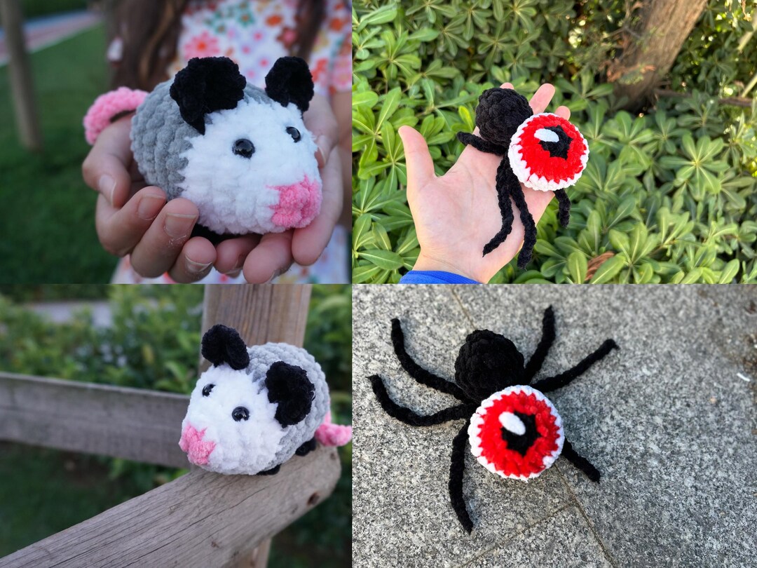 Possum and Eye Spider Crochet Pattern Opossum Crochet Pattern Crochet ...