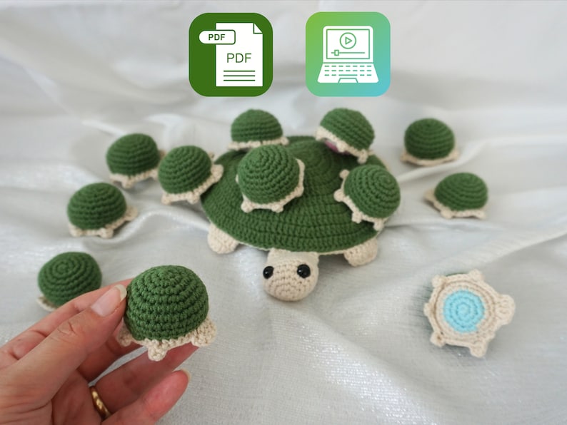 Crochet Turtle Whale Memory Game Pattern Turtle Crochet Pattern Amigurumi Crochet Pattern Memory ...
