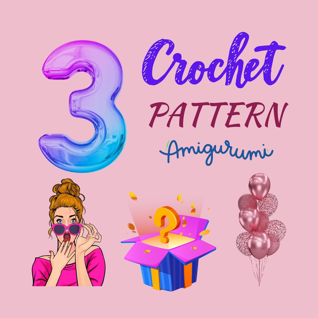 3 Surprise Crochet Pattern Surprise Package PDF File Amigurumi Crochet ...