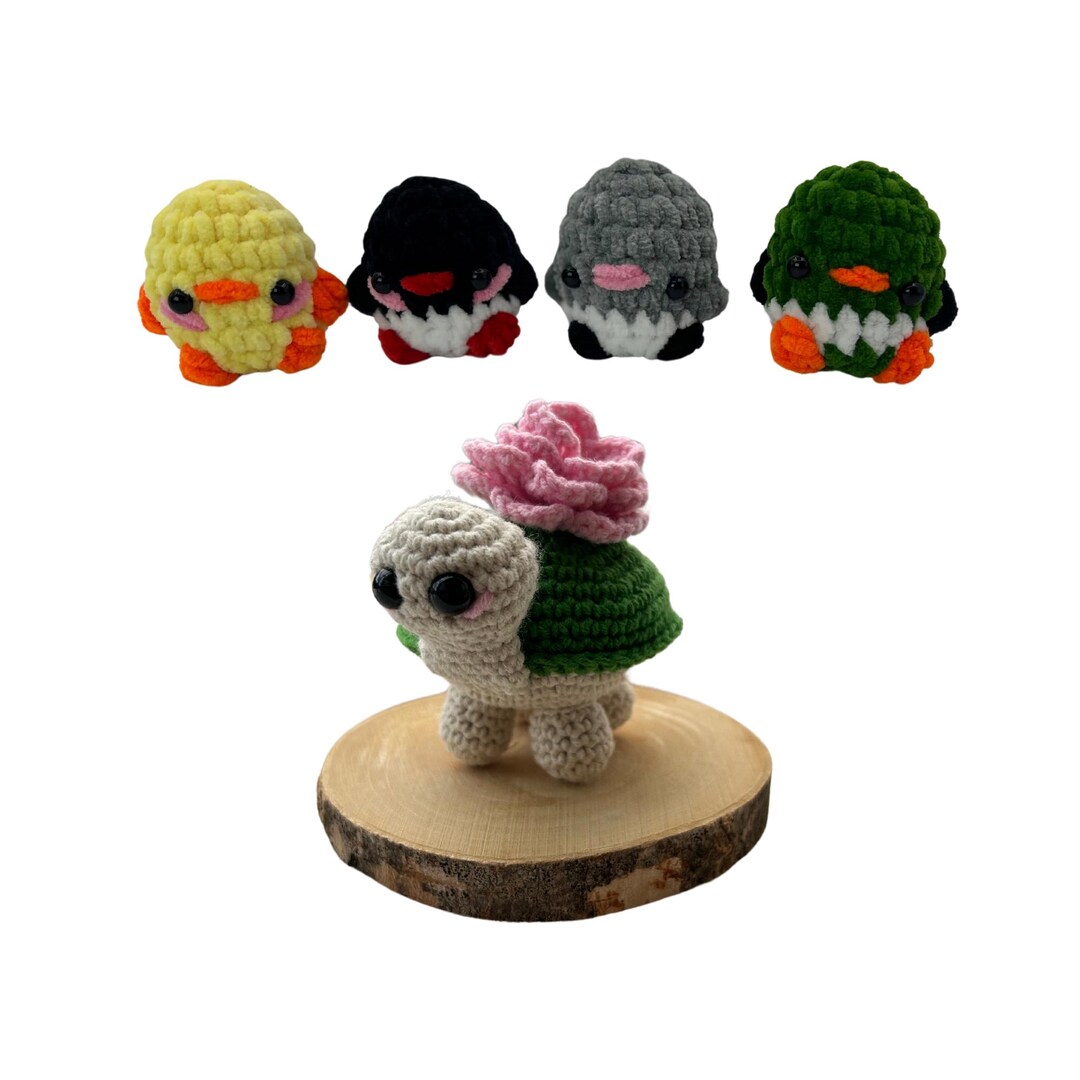 Itty Bitty Birds and Turtle Crochet Pattern Crochet Turtle Pattern ...