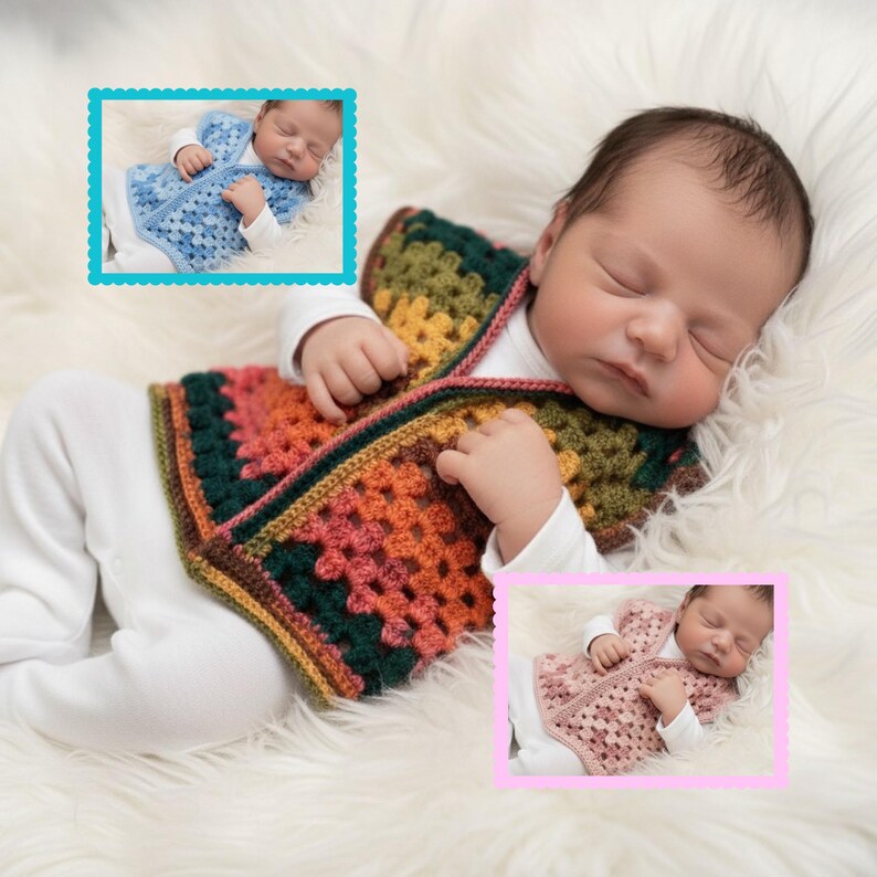 Crochet Pattern: Granny Stitch Baby Vest (PDF File) 0-18 Mo - Etsy