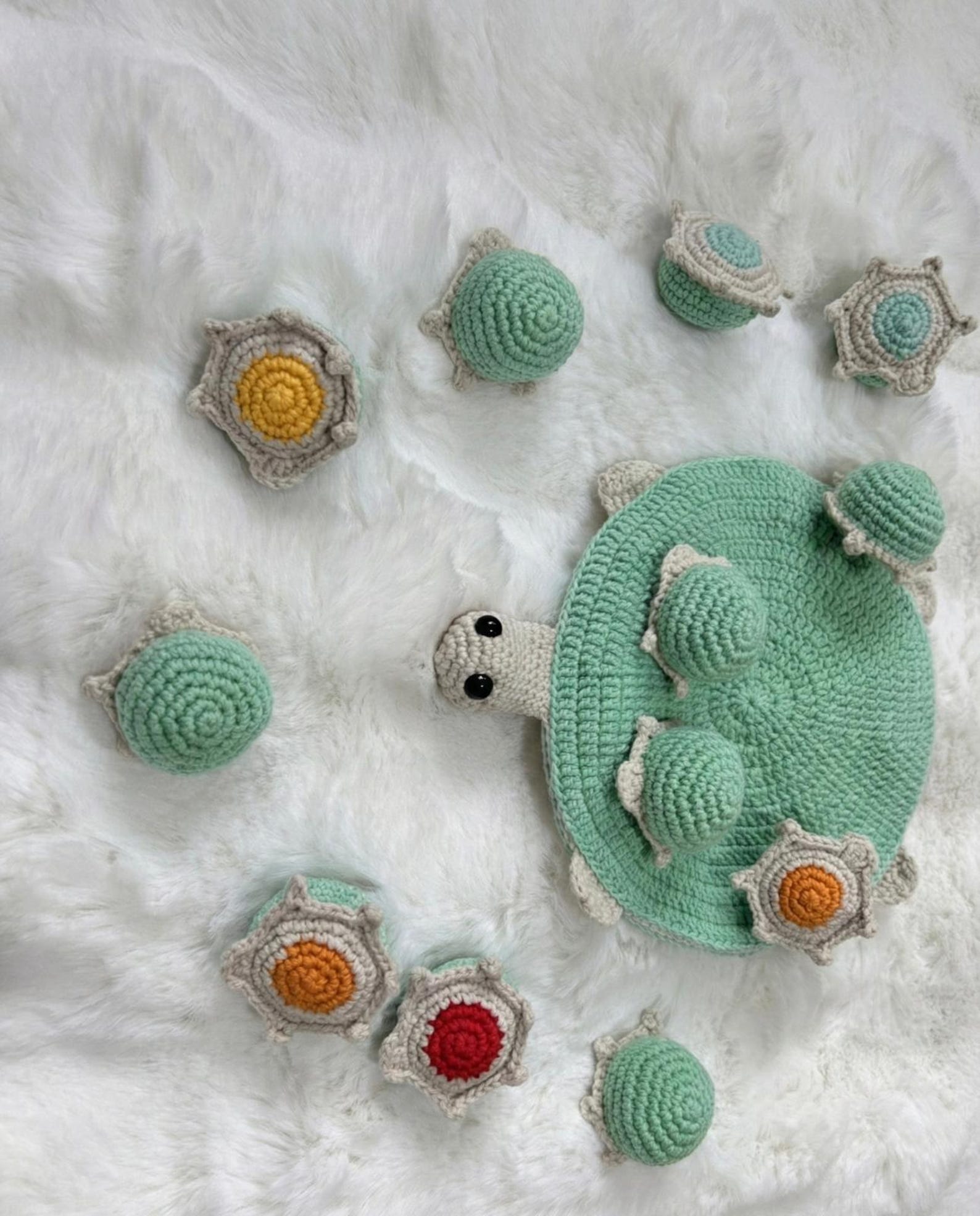 Turtle Memory Game Crochet Pattern Matching Game (PDF + Video Tutorial ...