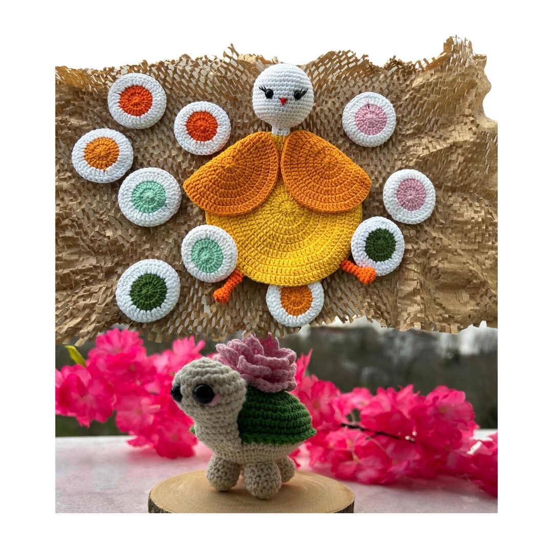 Turtle & Chicken Memory Game Crochet Pattern (PDF) - Etsy