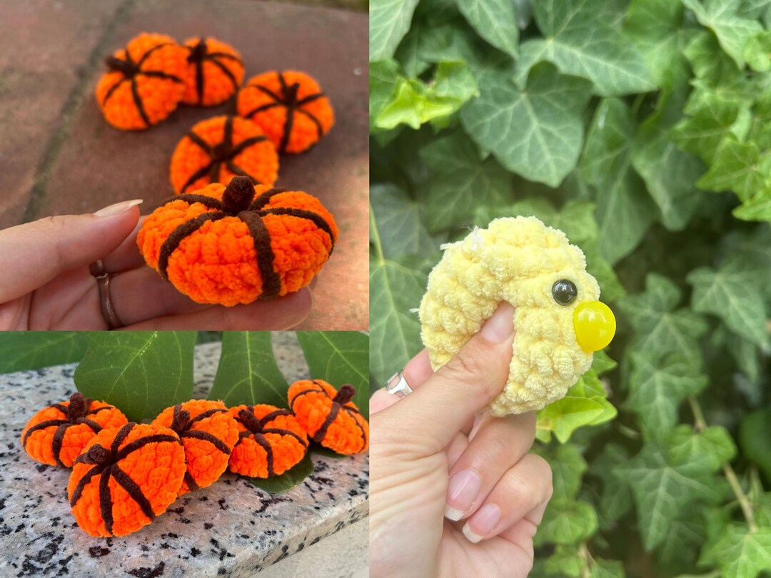 Bundle Stress Blobs Pumpkin Crochet Pattern Amigurumi Crochet Stress ...