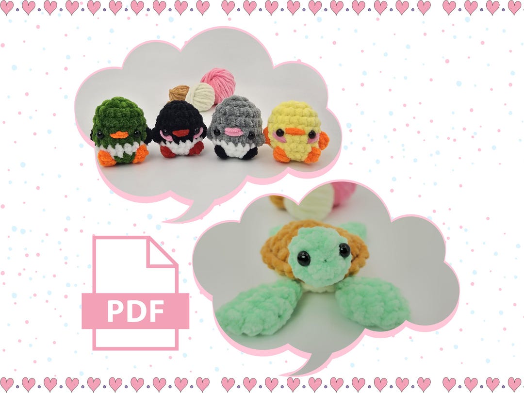 Baby Turtle - Itty Bitty Birds Crochet Pattern Turtle Crochet Sea Turtle Gift Turtle Patterns ...
