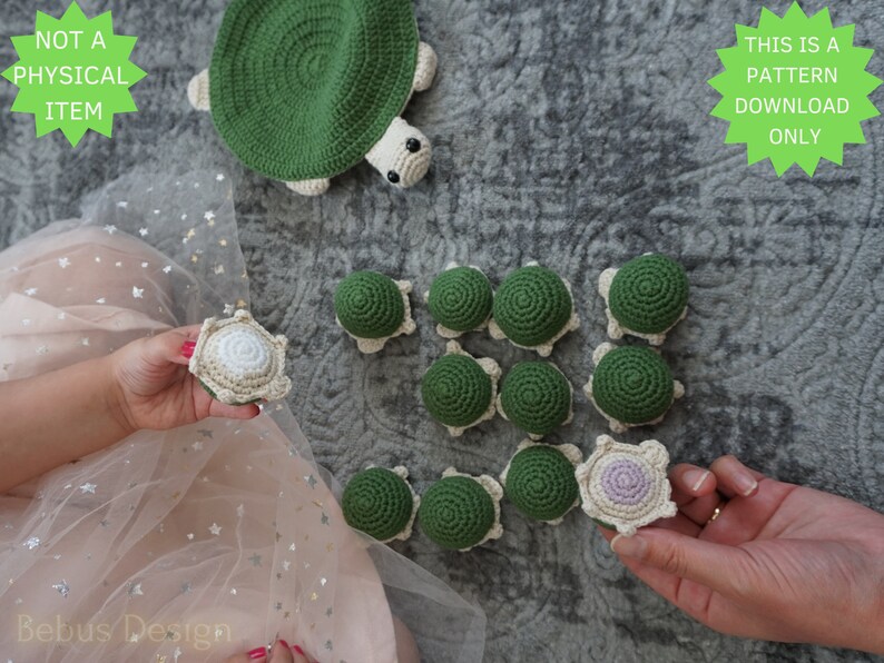Crochet Turtle Whale Memory Game Pattern Turtle Crochet Pattern Amigurumi Crochet Pattern Memory ...