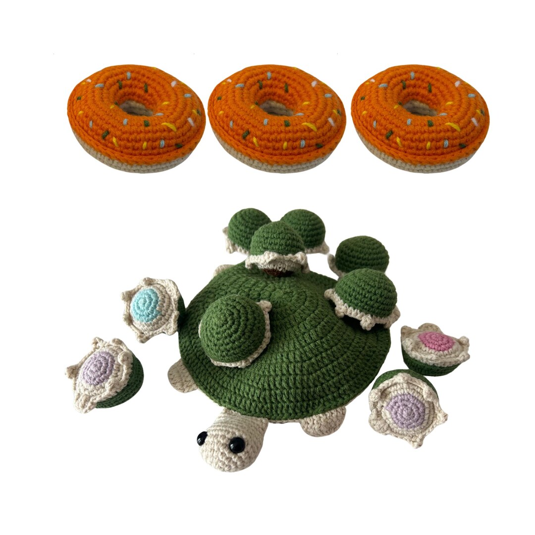 Crochet Turtle Memory Game Patterns and Crochet Donut Patterns ...